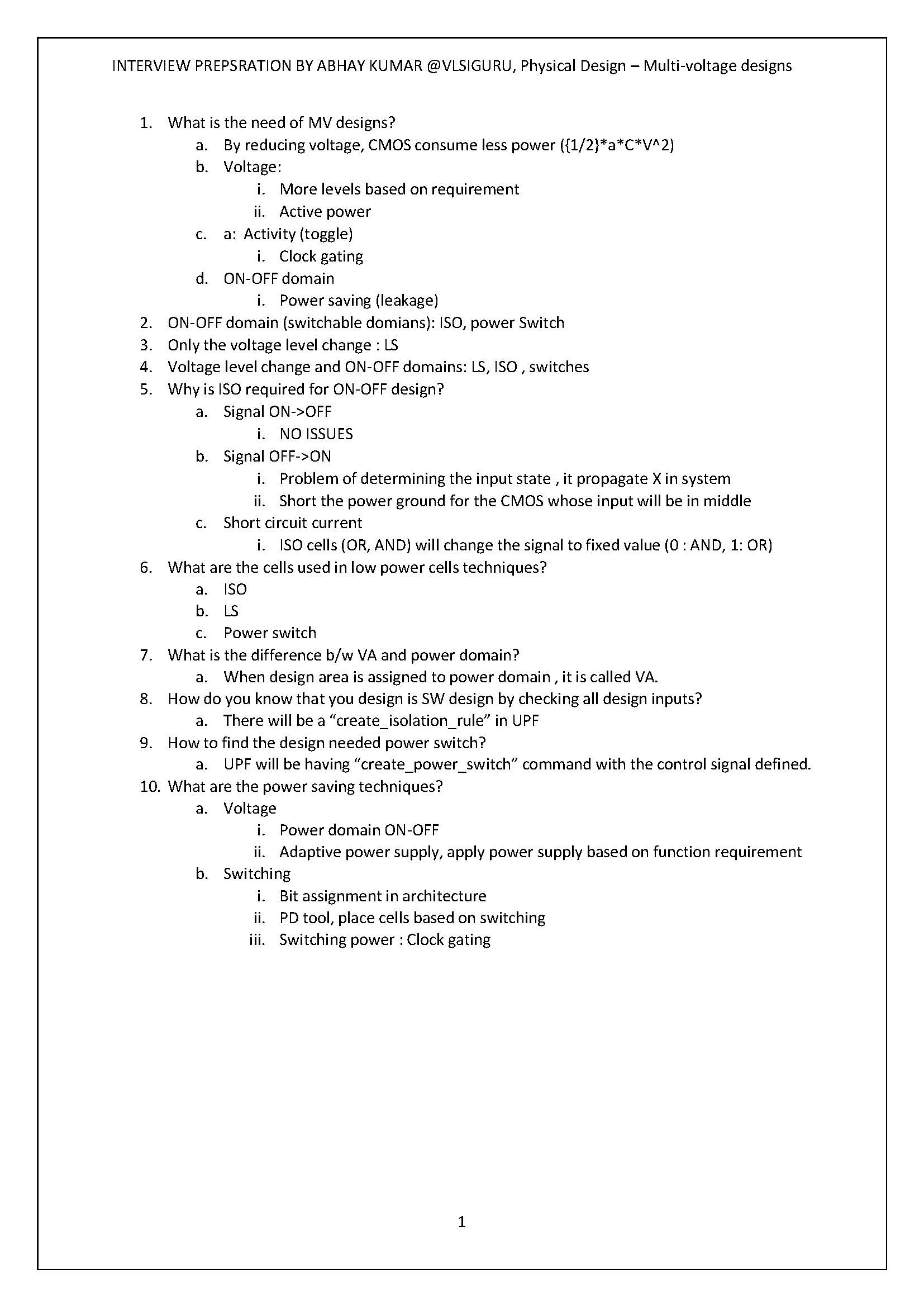 Pd Interview Preparation Questions Vlsi Guru 
